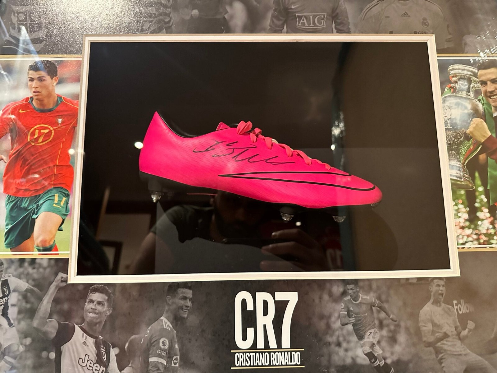 Cristiano Ronaldo CR7 Signed Boot Balli Sporting Icons